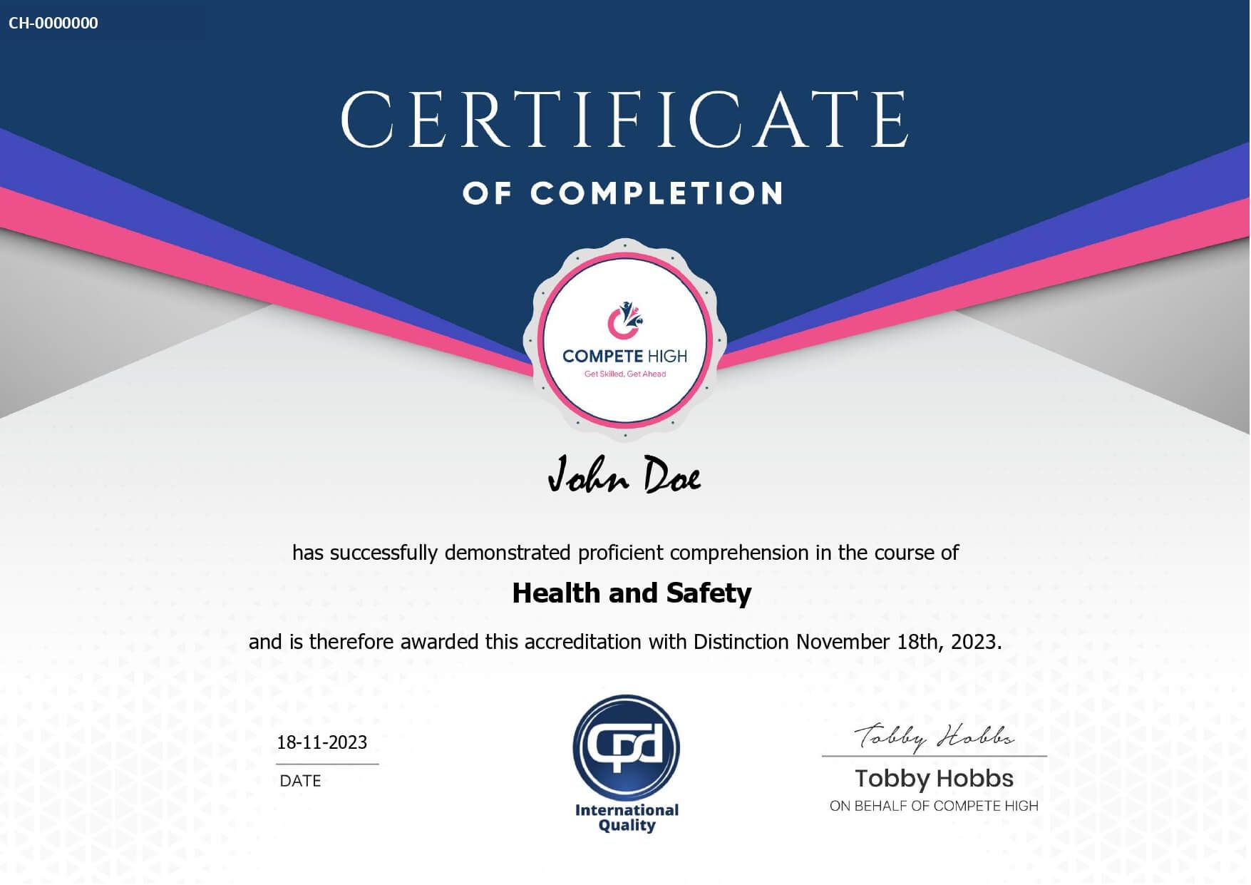 Order Your Certificate - Compete High